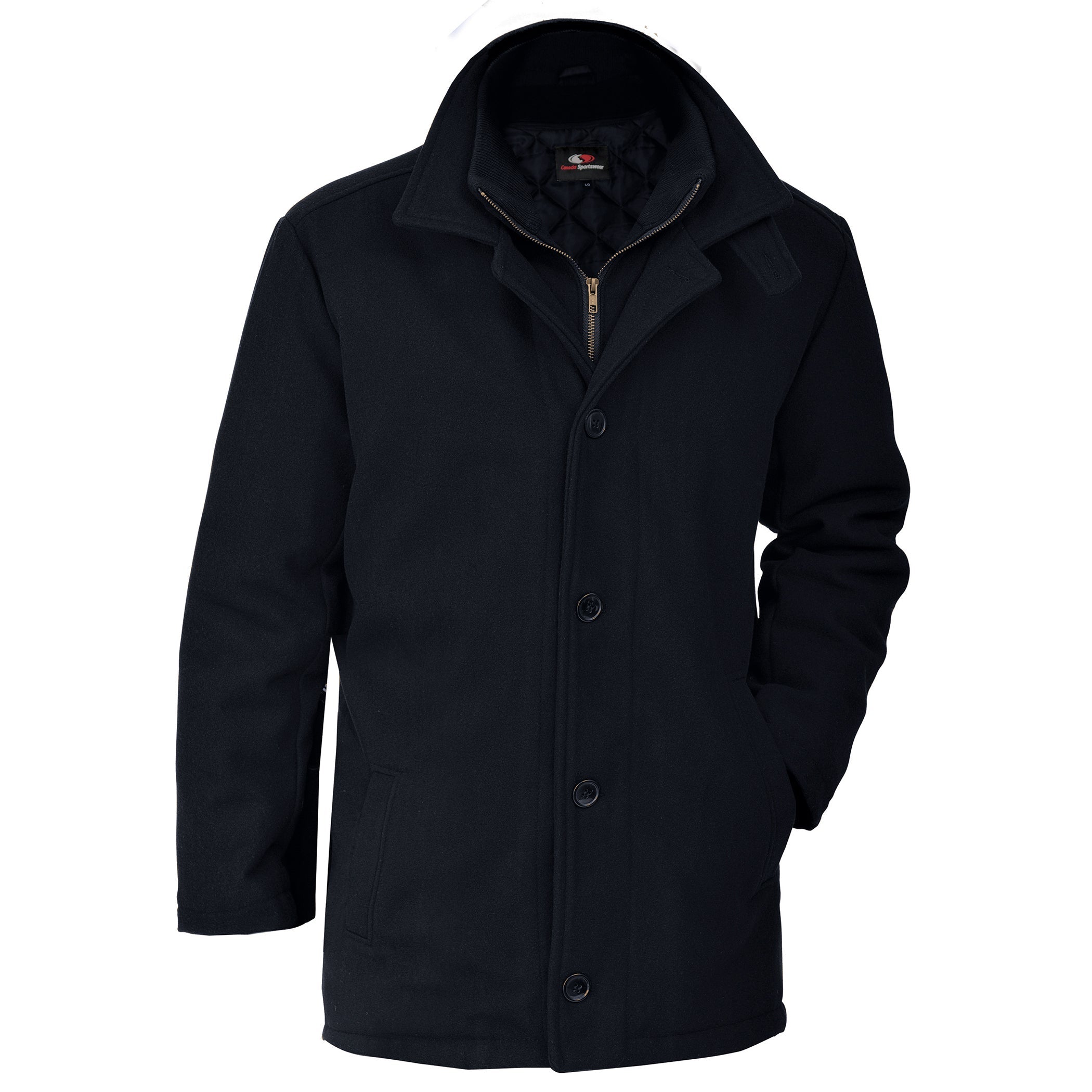 L00329 - Bayside - Men's Melton Insulated Peacoat – BlankstoPrint